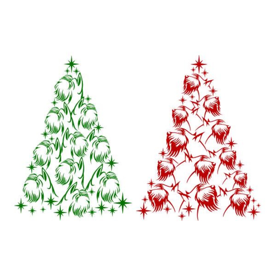 Schnauzers Dog Christmas Tree Cuttable Design SVG PNG DXF & Eps Designs ...