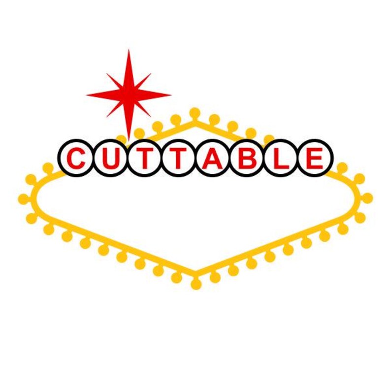 Las Vegas Sign Cuttable Design SVG PNG DXF & Eps Designs Cameo File ...