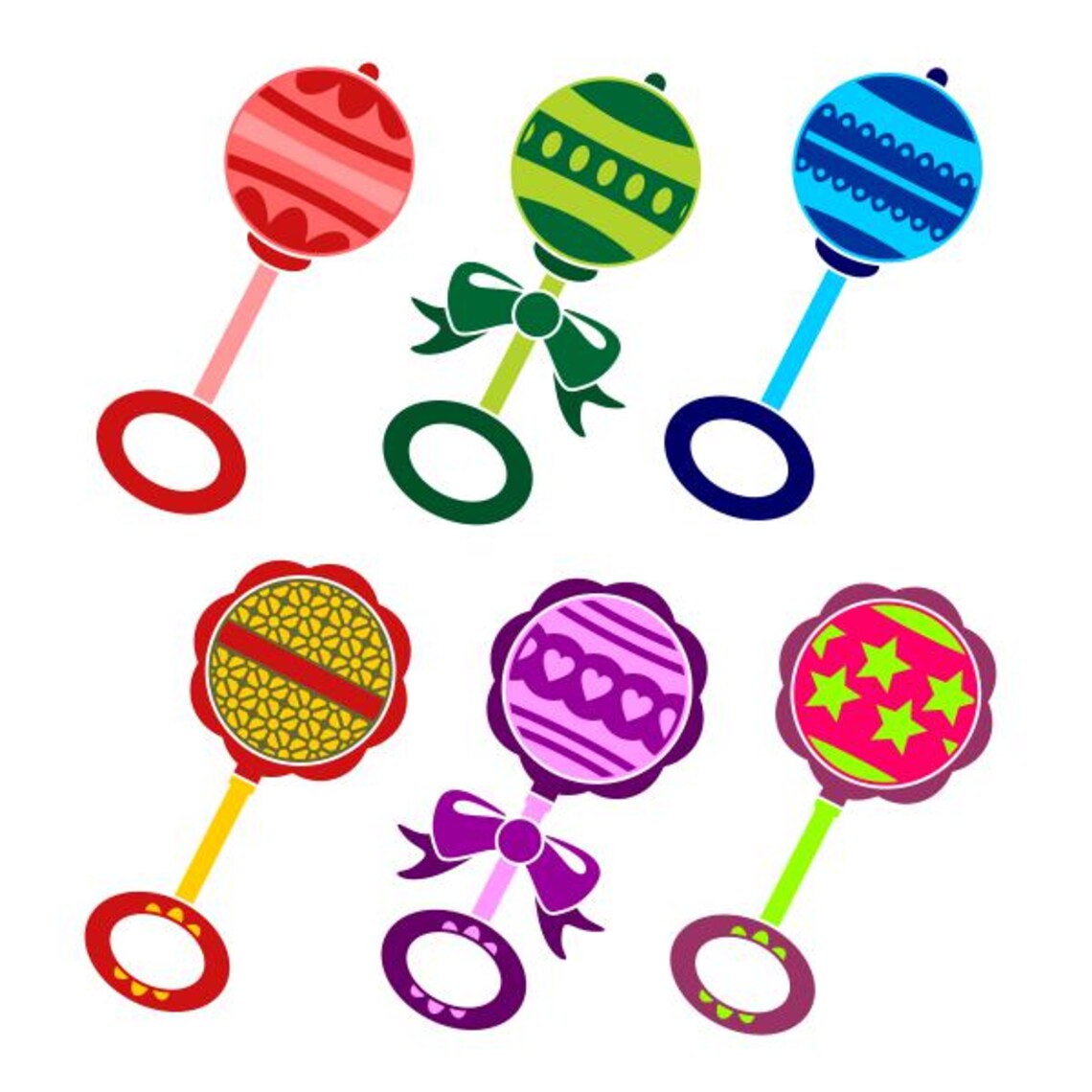 Baby Rattle Toy Cuttable Design SVG PNG DXF & Eps Designs Cameo File ...