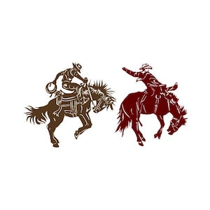 Bronc Rider Cuttable Design SVG PNG DXF & Eps Designs Cameo File ...