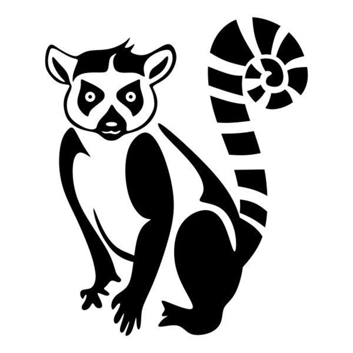 Madagascar Lemur Cuttable Design SVG PNG DXF & Eps Designs Cameo File ...