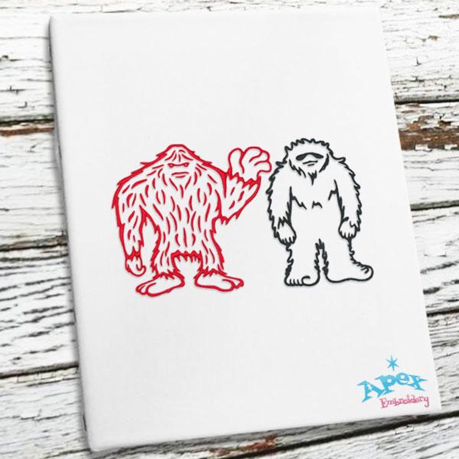 Sasquatch Outline Machine Embroidery Design PES DST JEF Instant ...