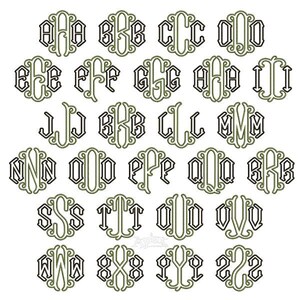 Brigitte Monogram Applique Machine Embroidery Font Alphabet Letters ...