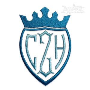 Shield Monogram Machine Embroidery Font Alphabet Letters INSTANT ...