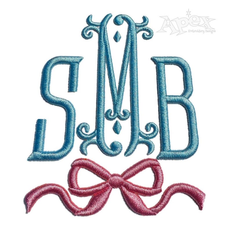 Vienna Monogram 3D Puffy Machine Embroidery Font Alphabet Letters ...