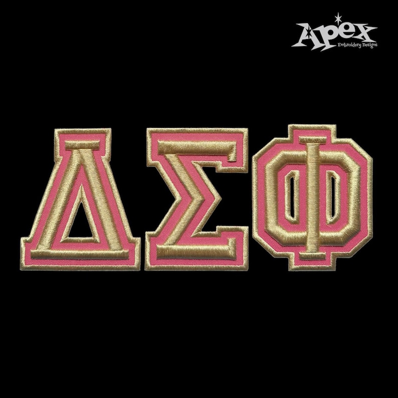 Greek Varsity Font Pack: 3D Fill & Applique Letters (instant Download ...