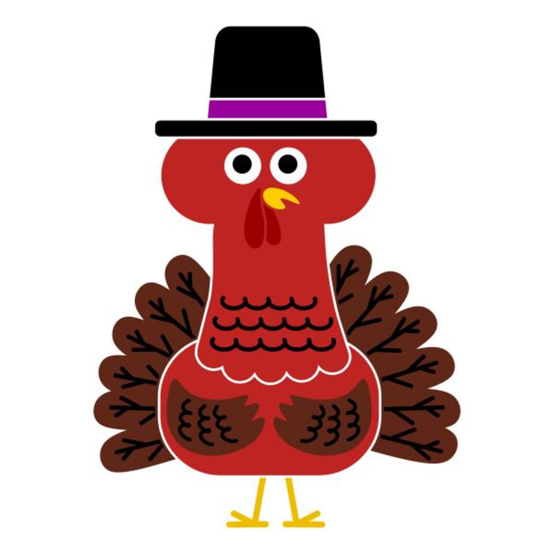 Funny Turkey Cuttable Design SVG PNG DXF & Eps Designs Cameo File ...