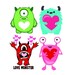 Love Monsters Pack Cuttable Design SVG PNG DXF & Eps Designs Cameo File ...