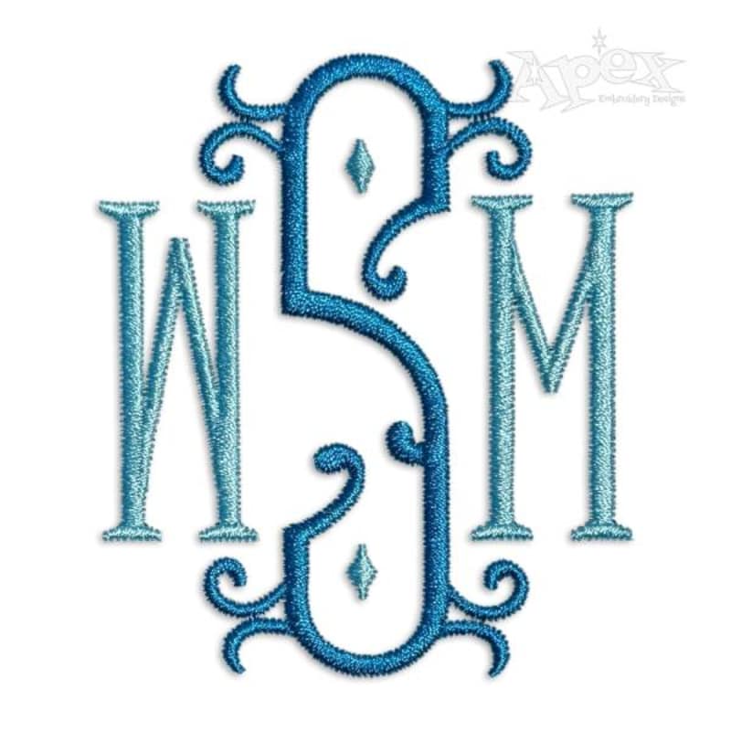 Swirl Monogram - Etsy