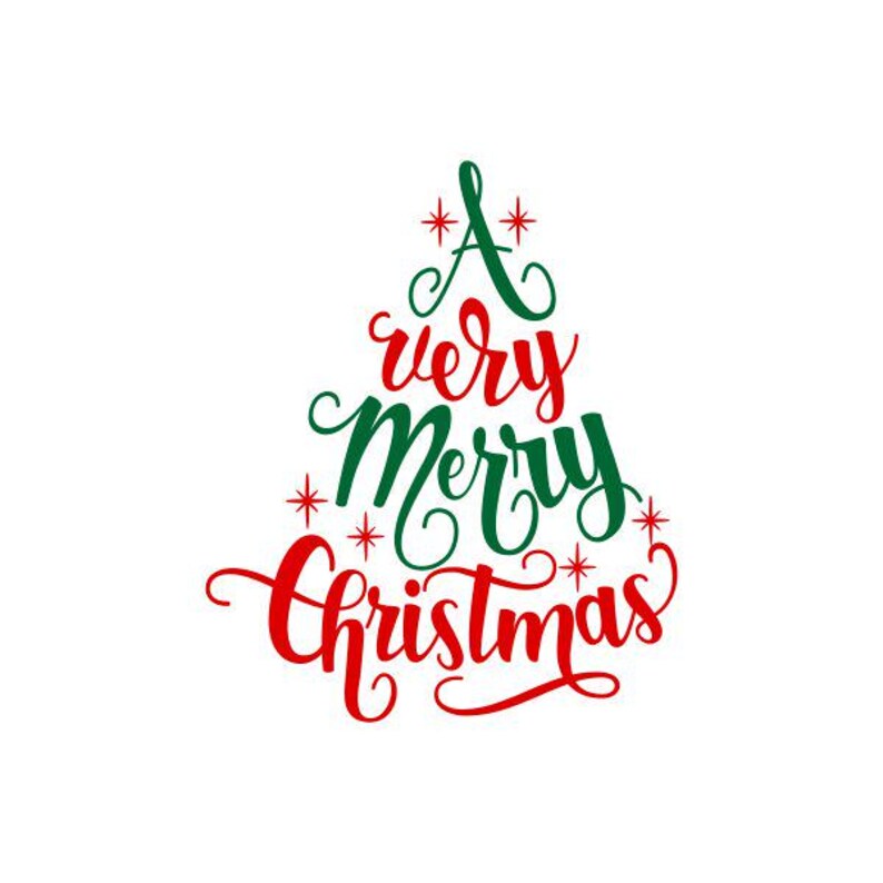 A Very Merry Christmas Tree Cuttable Design SVG PNG DXF & Eps Designs ...