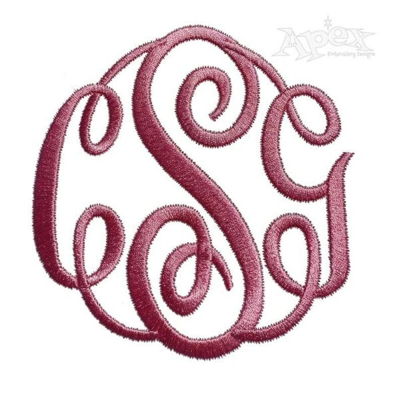 Master Circle Monogram Machine Embroidery Font Alphabet Letters INSTANT ...