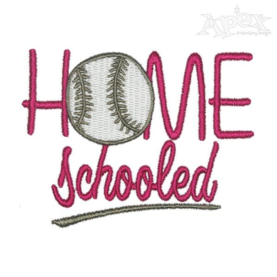 Home Schooled Baseball Softball Machine Embroidery Design PES DST JEF ...