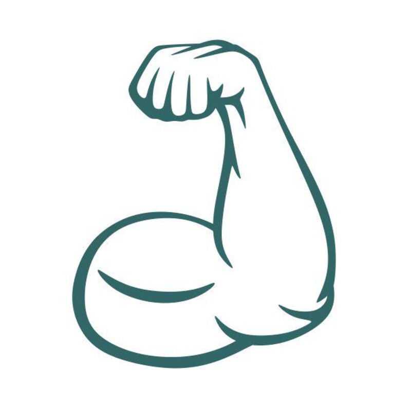 Muscle Arm Cuttable Design SVG PNG DXF & Eps Designs Cameo File ...