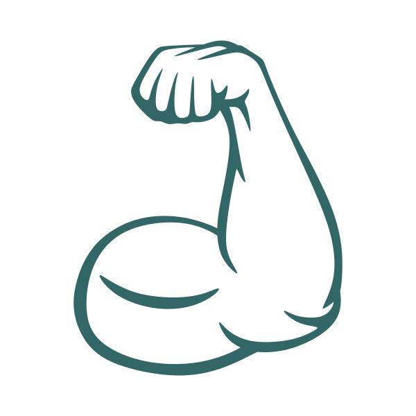 Muscle Arm Cuttable Design SVG PNG DXF & Eps Designs Cameo File ...