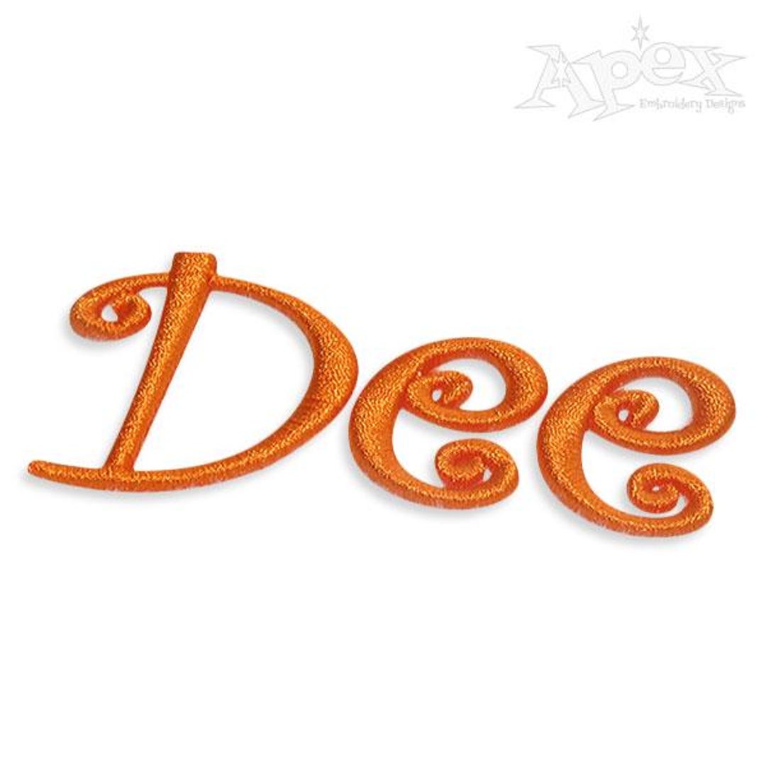 3-D Puffy Curlz Machine Embroidery Font Alphabet Letters INSTANT ...