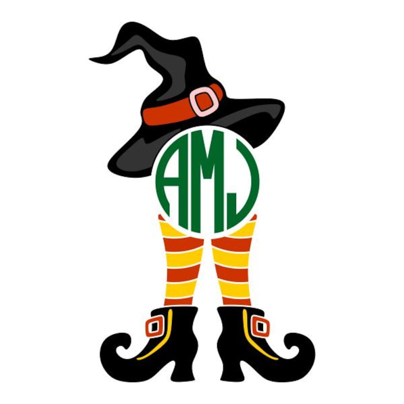 Halloween Witch and Cauldron Cuttable Design SVG PNG DXF & Eps Designs ...