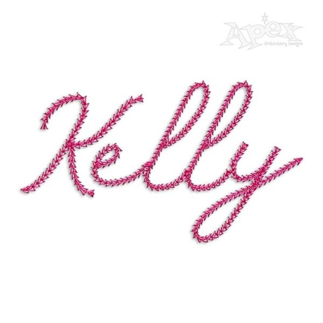 Dakota Script Chain Stitch Machine Embroidery Font Alphabet Letters ...