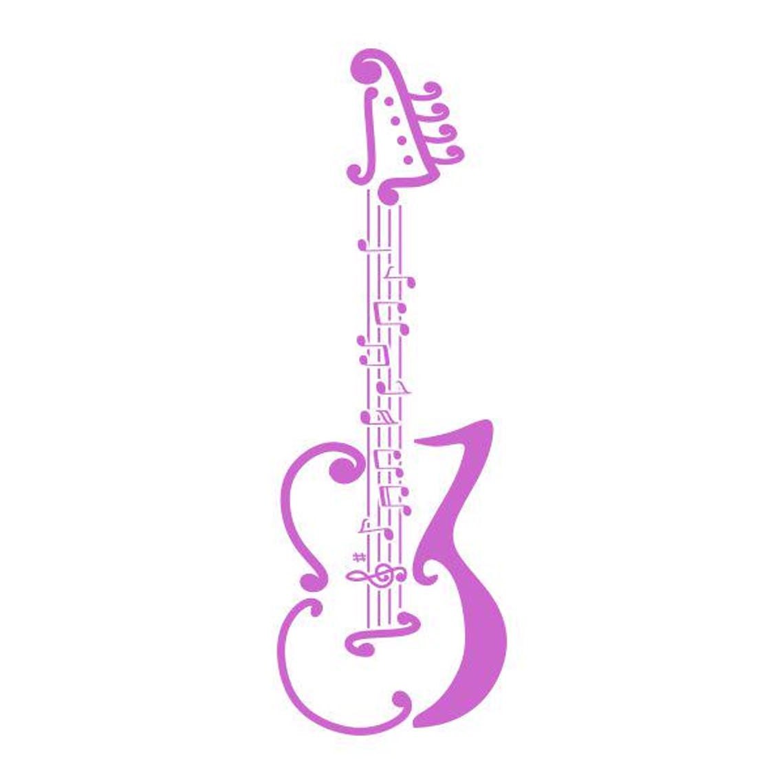 Guitar Music Notes Cuttable Design SVG PNG DXF & Eps Designs Cameo File ...