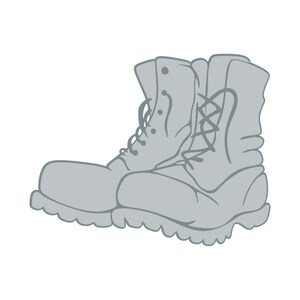 Combat Boot Cuttable Design SVG PNG DXF & Eps Designs Cameo File ...