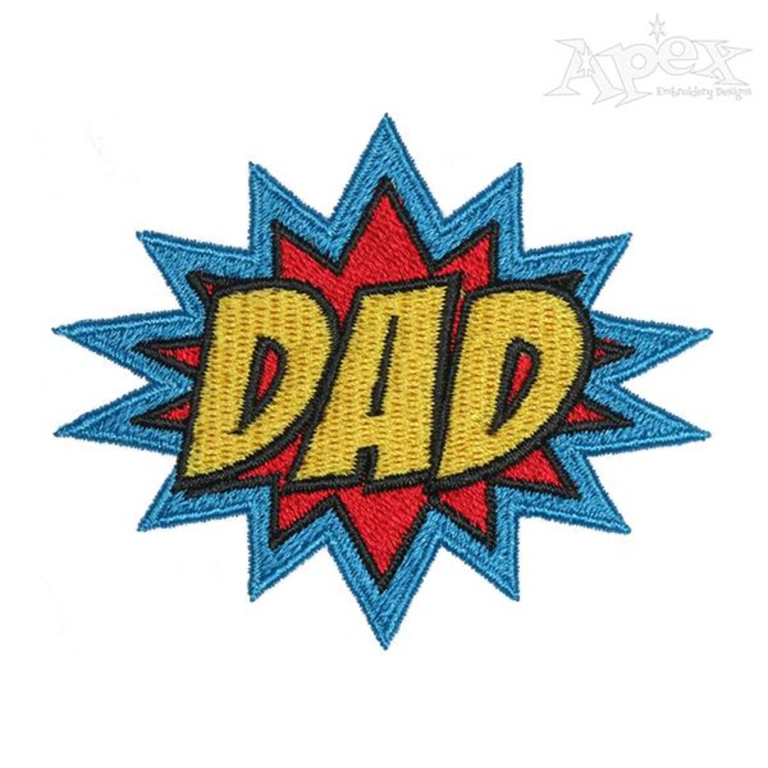 Super Hero Mom and Dad Embroidery Design: Comic Words (PES DST JEF) - Etsy