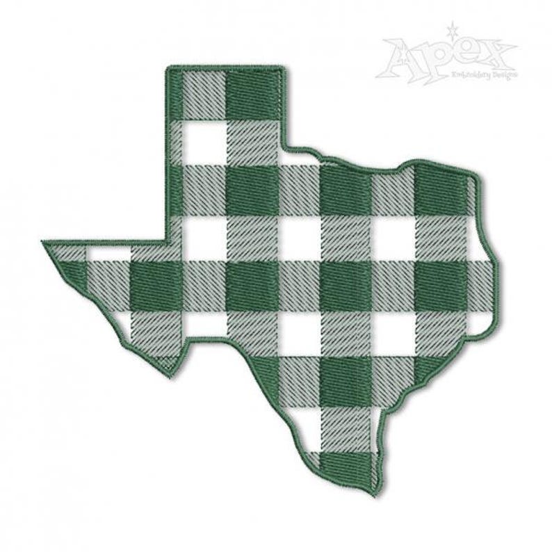 Texas State Map Embroidery Designs Bundle: Plaid, Flag, Rose (PES, DST ...