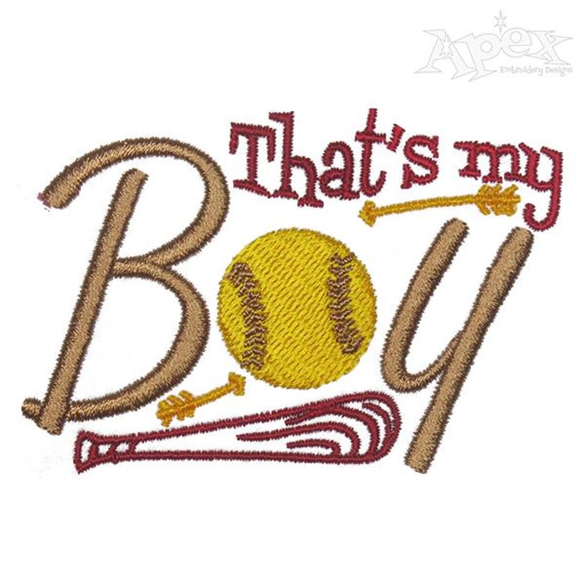 That's My Girl Boy Baseball Softball Machine Embroidery Design PES DST ...
