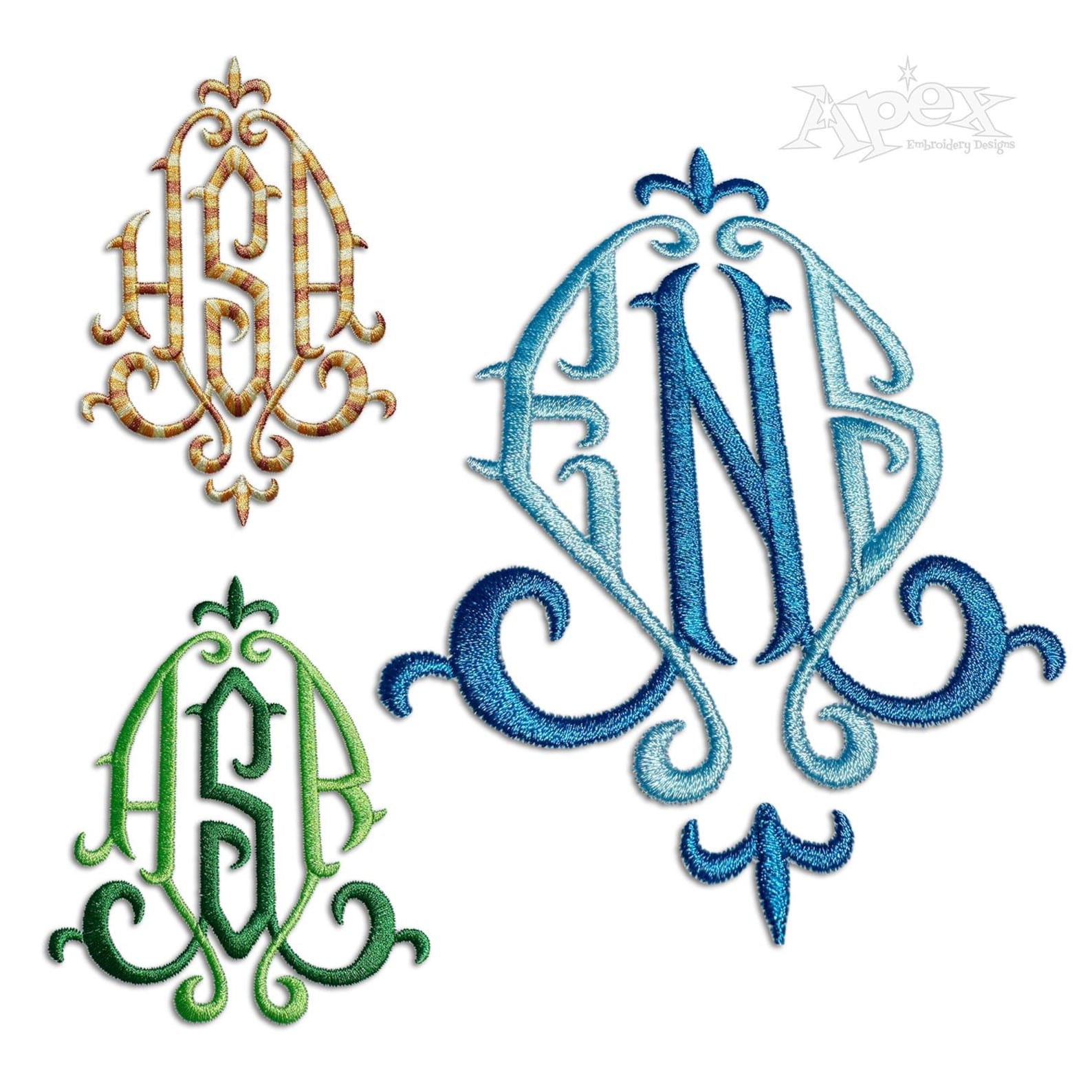 Fleur Monogram Louisa Machine Embroidery Font Alphabet Letters INSTANT ...