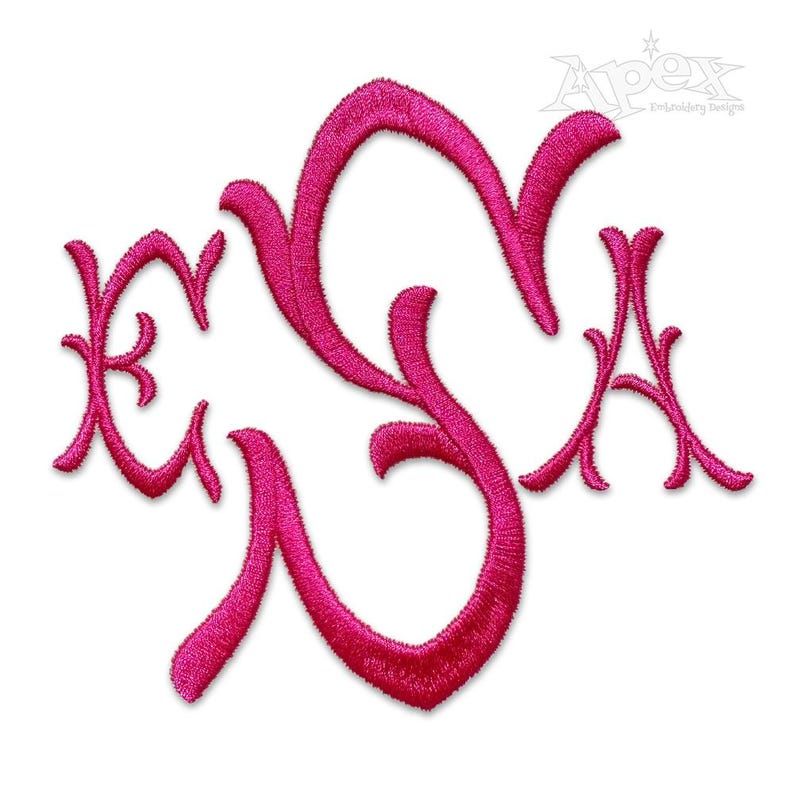 Stylish Bamboo Monogram Machine Embroidery Font Alphabet Letters ...