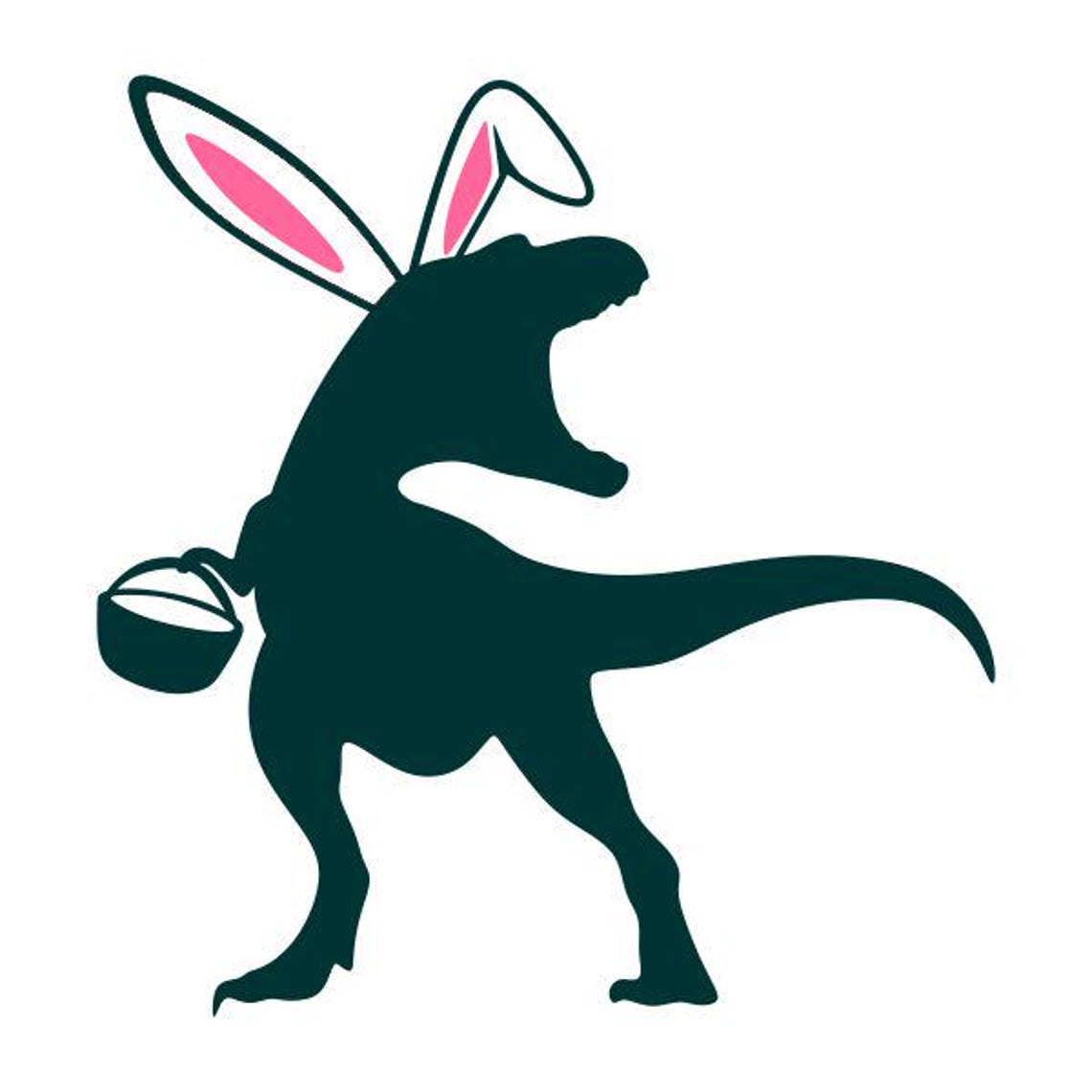 Easter Dinosaur T-rex Cuttable Design SVG PNG DXF & Eps Designs Cameo ...