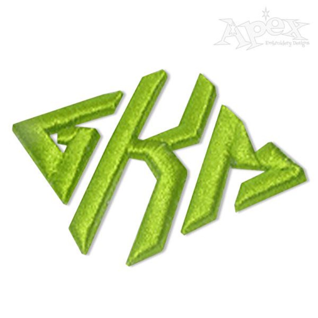 Puff 3D Diamond Machine Embroidery Font Alphabet Letters INSTANT ...