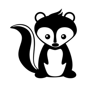 Skunk Cuttable Design SVG PNG DXF & Eps Designs Cameo File Silhouette ...