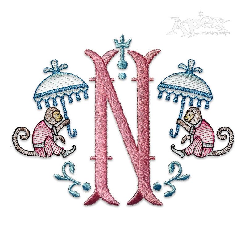 Nola Monogram Machine Embroidery Font Alphabet Letters INSTANT DOWNLOAD ...