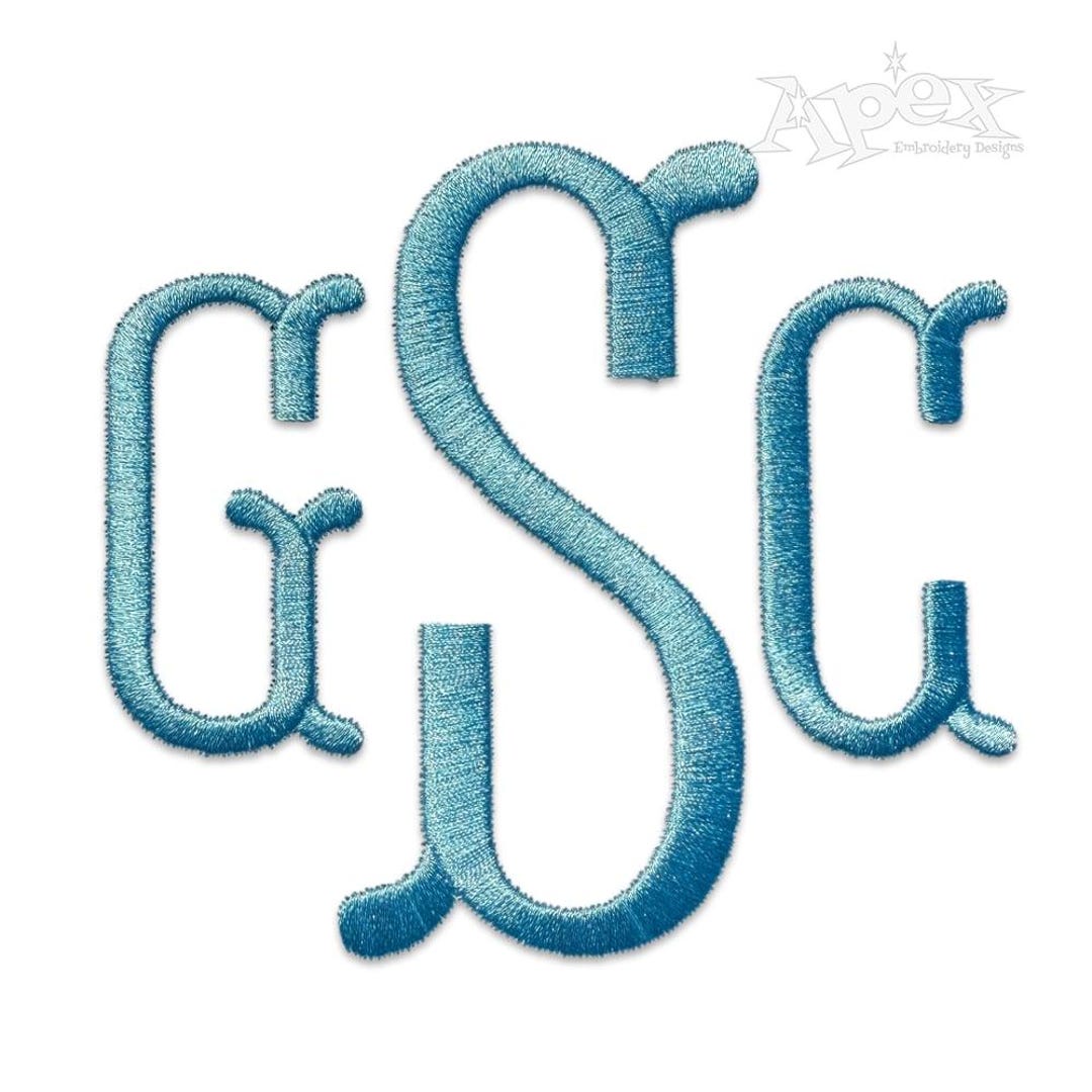 Fishtail Rounded Machine Embroidery Font Alphabet Letters INSTANT ...