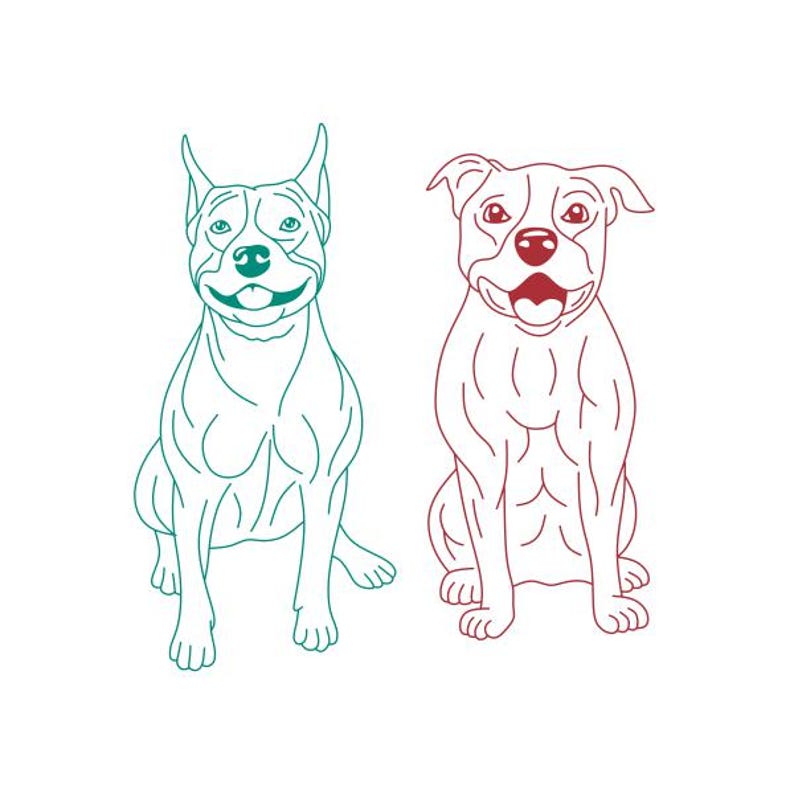 American Staffordshire Terrier Dog Cuttable Design SVG PNG DXF & Eps ...