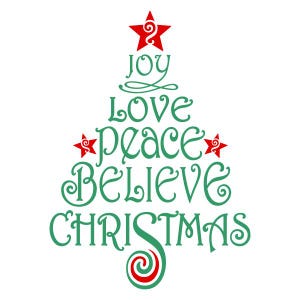 Christmas Believe Cuttable Design SVG PNG DXF & Eps Designs Cameo File ...