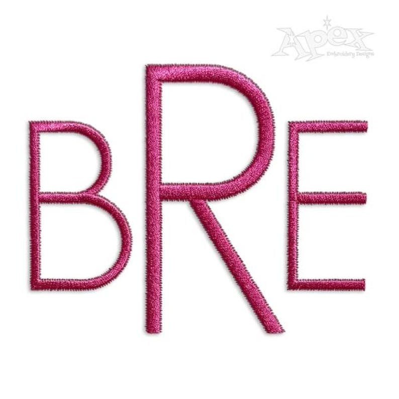 Skinny Thin Block Machine Embroidery Font Alphabet Letters INSTANT ...