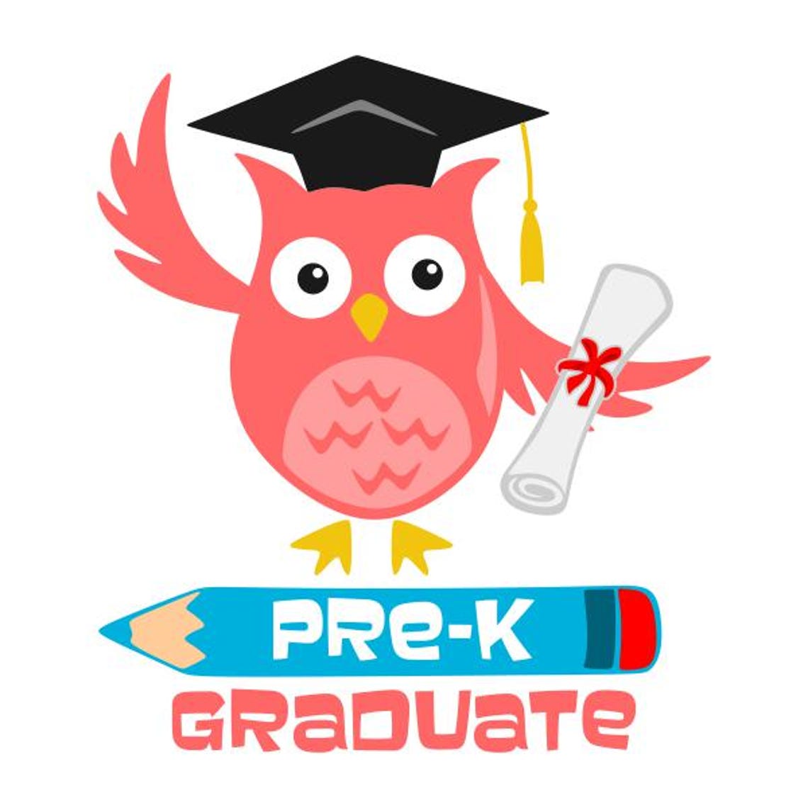 Owl Kindergarten Graduation Cuttable Design SVG PNG DXF & Eps Designs ...