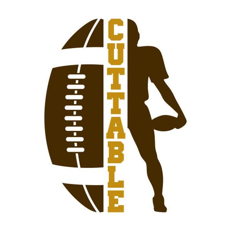 Football Split Cuttable Design SVG PNG DXF & Eps Designs Cameo File ...