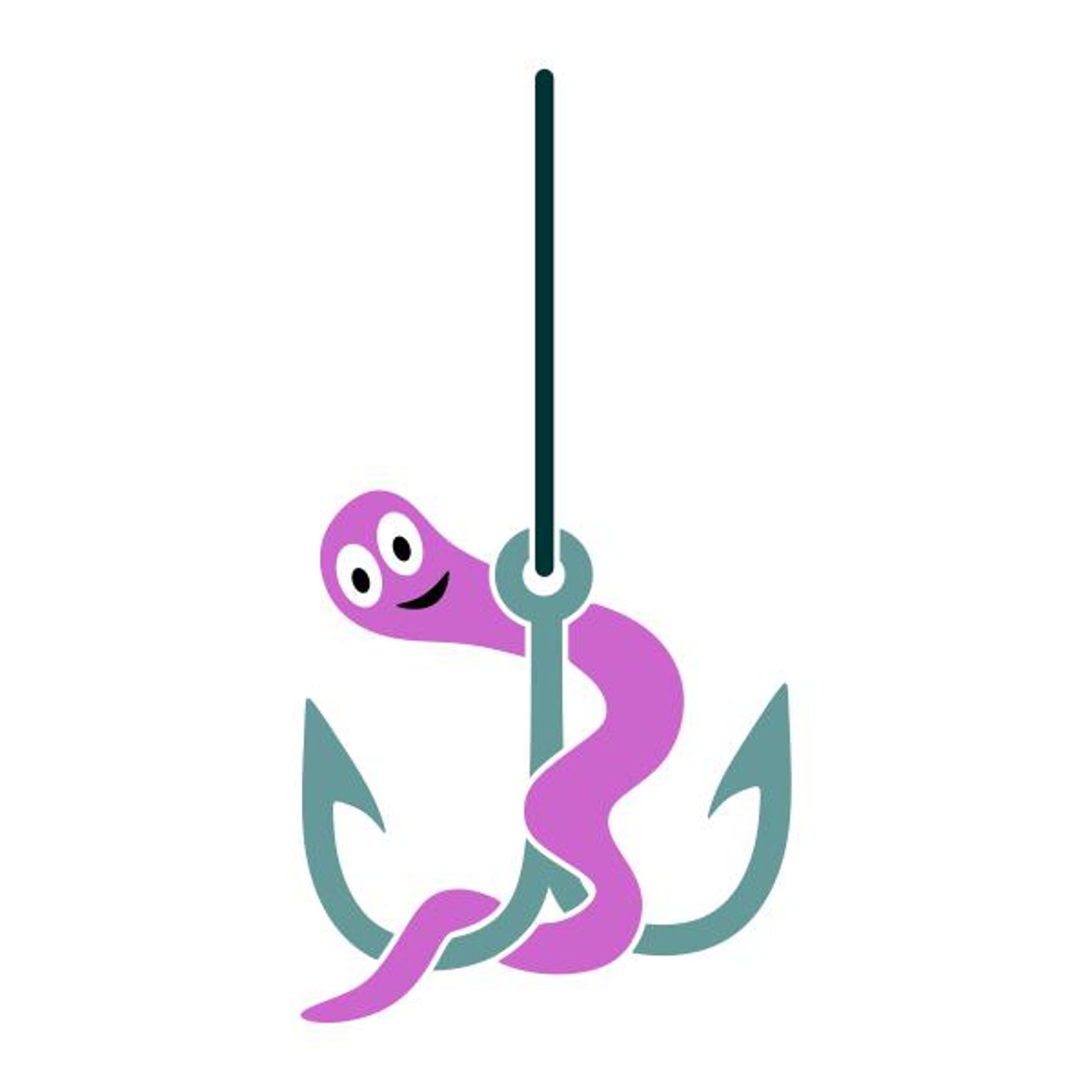 Fishing Worms Cuttable Design SVG PNG DXF & Eps Designs Cameo File ...