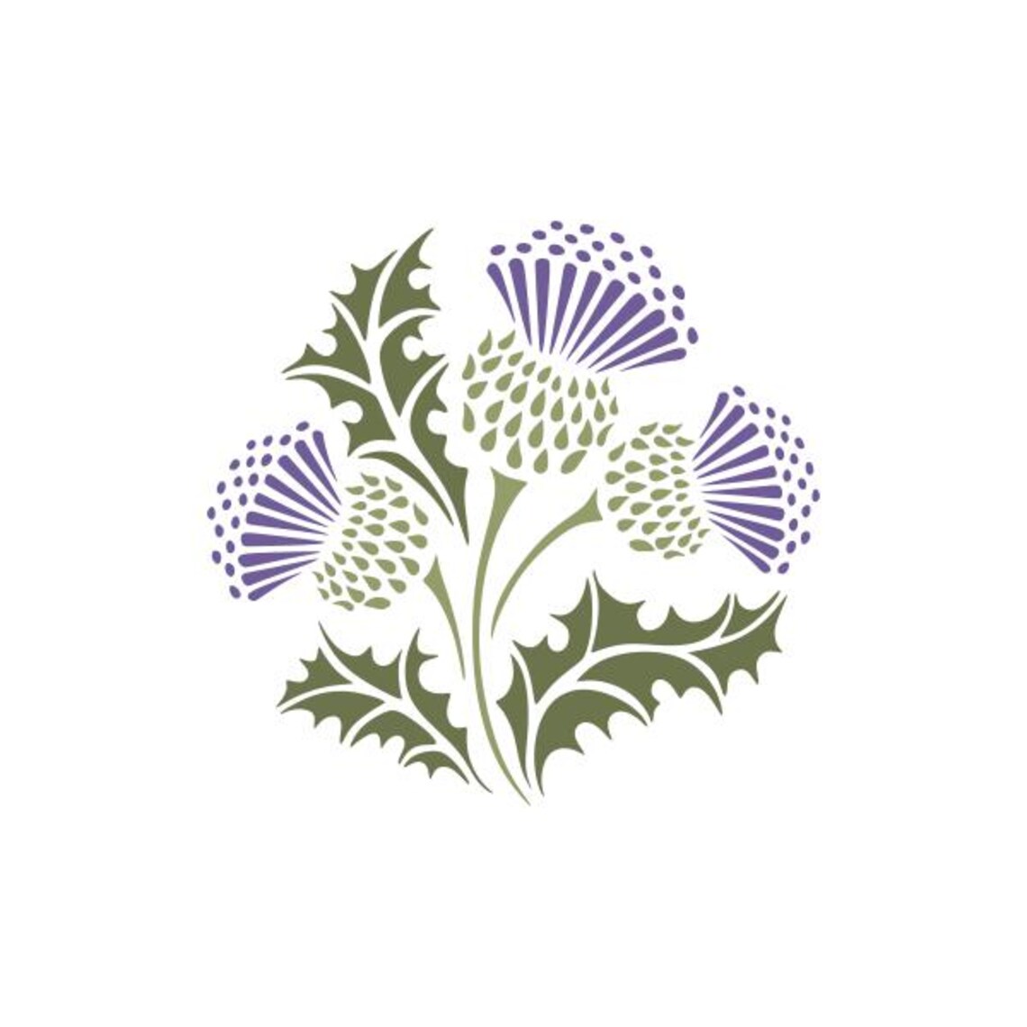 Thistle Flowers Cuttable Design SVG PNG DXF & Eps Designs Cameo File ...