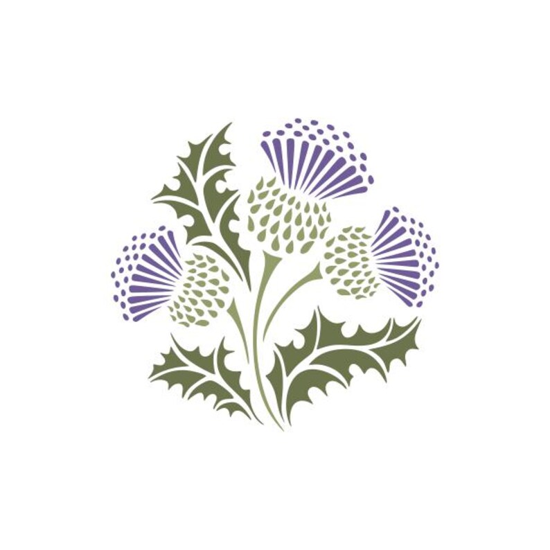 Thistle Flowers Cuttable Design SVG PNG DXF & Eps Designs Cameo File ...