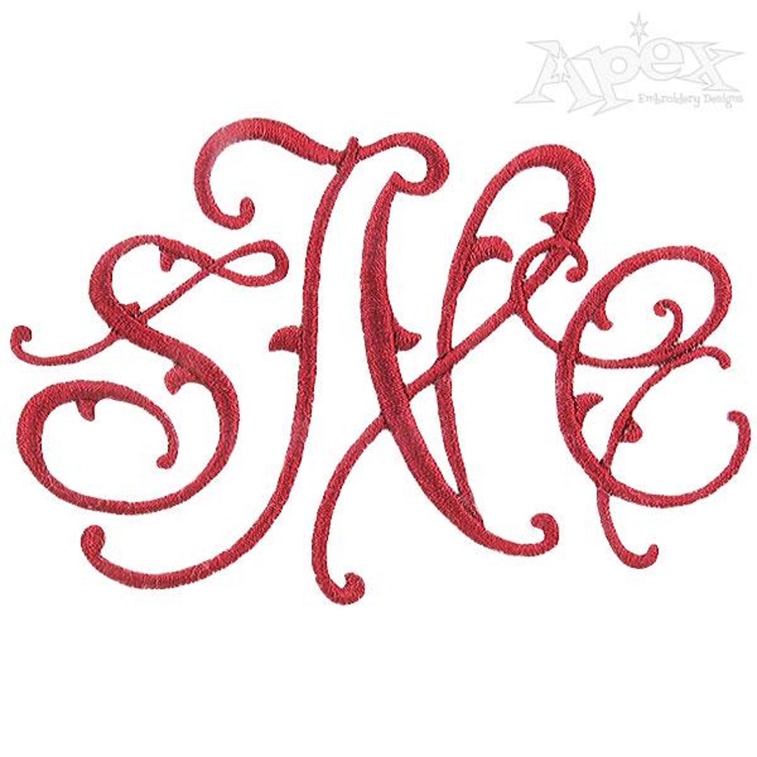 Wicks Elegant Machine Embroidery Font Alphabet Letters Antique INSTANT ...