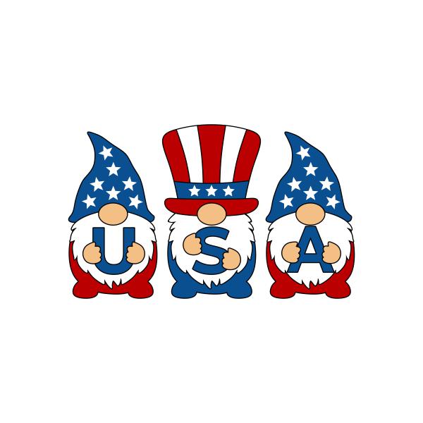 Usa Patriotic Gnome Cuttable Design SVG PNG DXF & Eps Designs Cameo ...