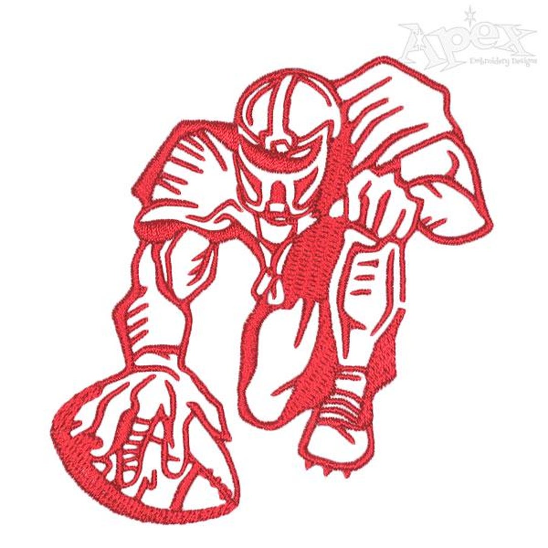 Football Player Machine Embroidery Design PES DST JEF Instant Download ...