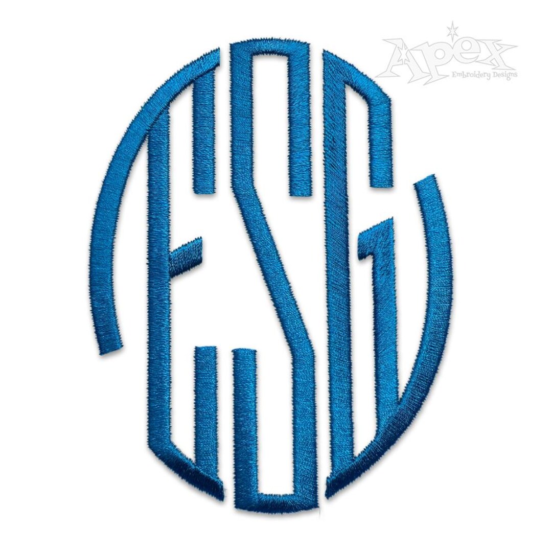 Round Tail Monogram Large Machine Embroidery Font Alphabet Letters ...