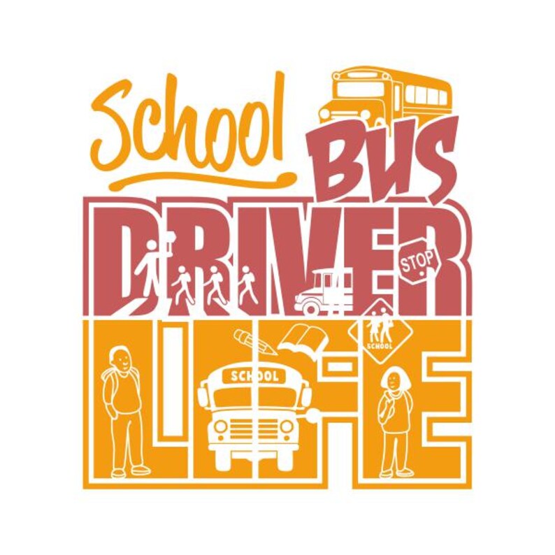School Bus Driver Life Cuttable Design SVG PNG DXF & Eps Designs Cameo ...
