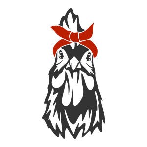 Chicken Bandana Cuttable Design SVG PNG DXF & Eps Designs Cameo File ...