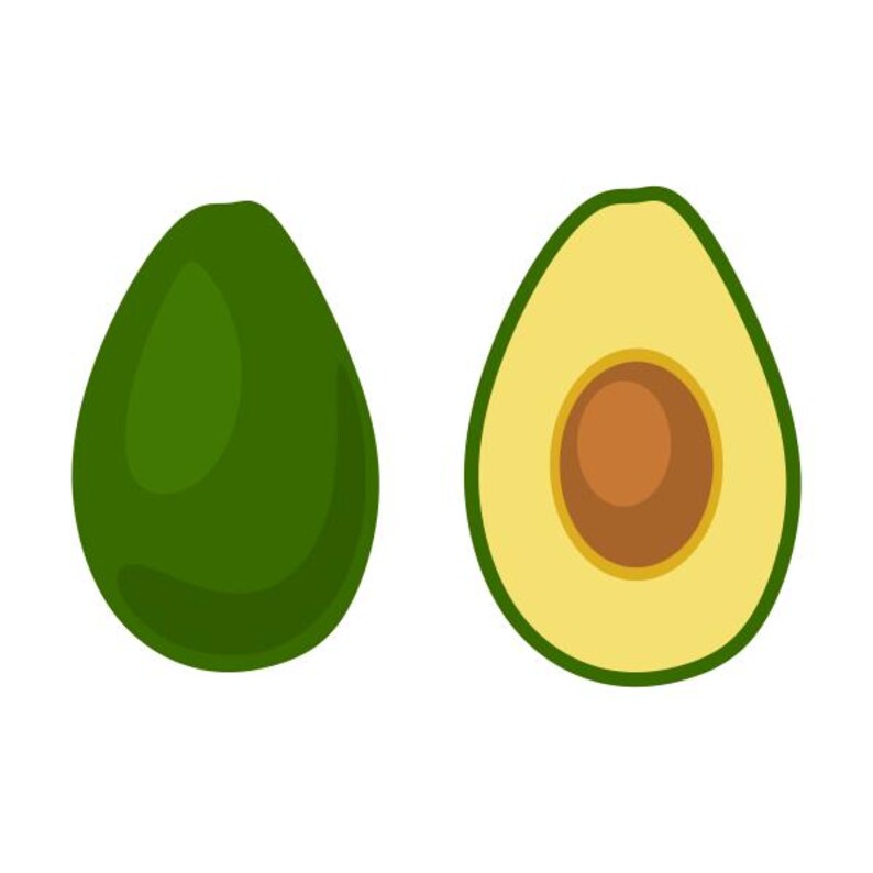 Avocado Cuttable Design SVG PNG DXF & Eps Designs Cameo File Silhouette ...
