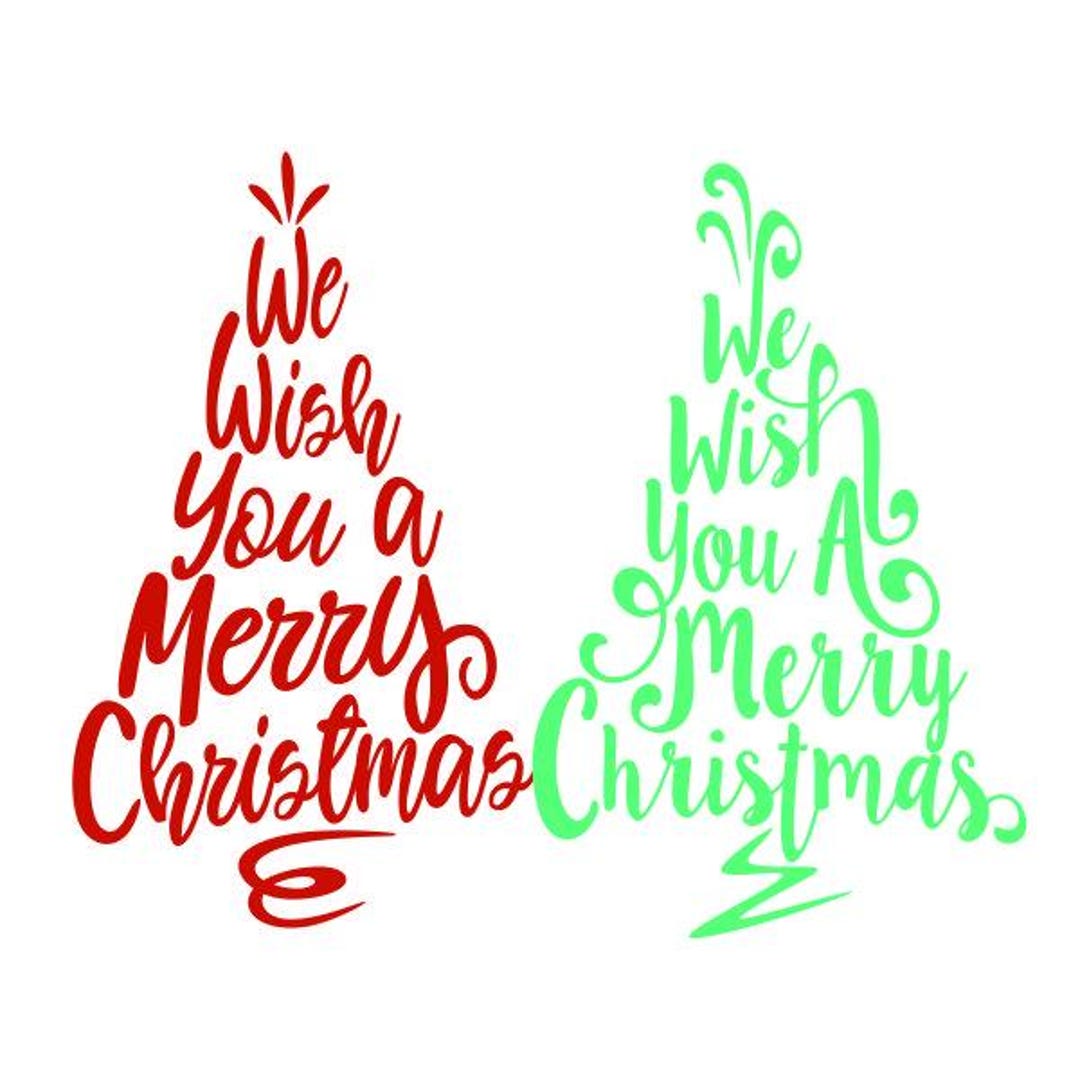 Christmas Tree Word Art: Cuttable SVG Design (digital Download) - Etsy
