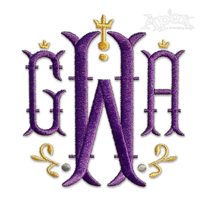 Nola Monogram Large Machine Embroidery Font Alphabet Letters INSTANT ...